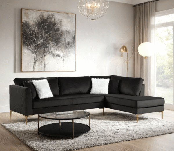 Catalina – Black Sectional – Gar-Mar Home Furniture